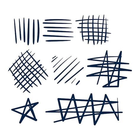 Premium Vector Random Scribbles Set Hand Drawn Scribbles Doodle