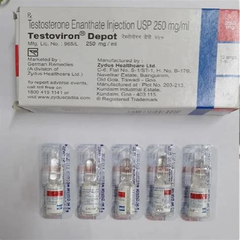 Testoviron Depot 250mg Ml Injection Packaging Size 1ml At ₹ 750 Vial