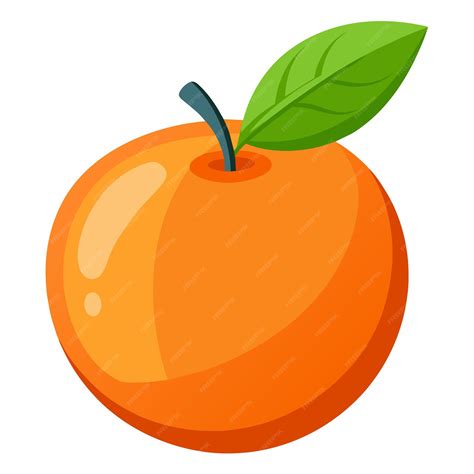 Ilustración Vectorial De Dibujos Animados De Color Naranja Vector Premium