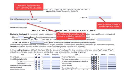 Civil Indigent Status Determination Application Guide Collier Clerk