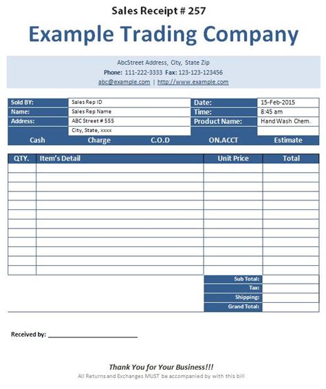 7 Printable Sales Receipt Templates Easy And Customizable In 2024