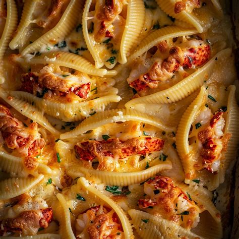 Lobster Stuffed Shells Delicious Baked Pasta Recipe Seafood Dish Recipes