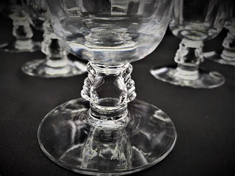 Fostoria Glass Silver Flutes Optic Pattern Iced Tea Footed Etsy