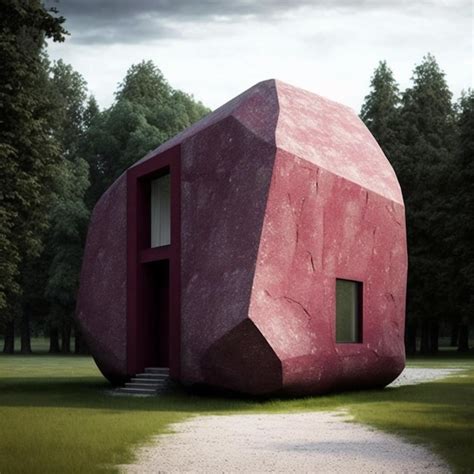 Premium Ai Image There Is A Large Red Object Sitting In The Middle Of A Field Generative Ai