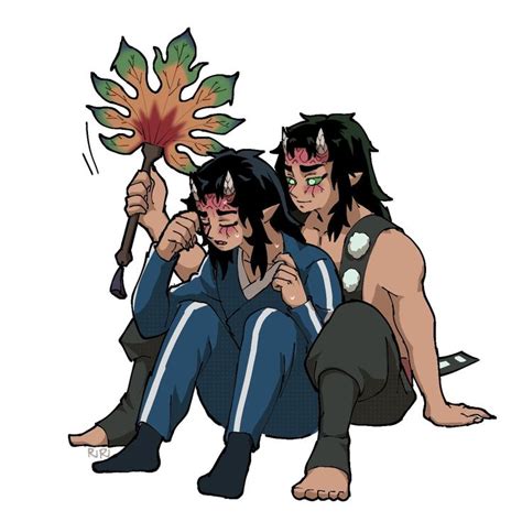 Karaku Y Aizetsu In 2023 Skeppy Fanart Cute Demon Slayer Upper Moon