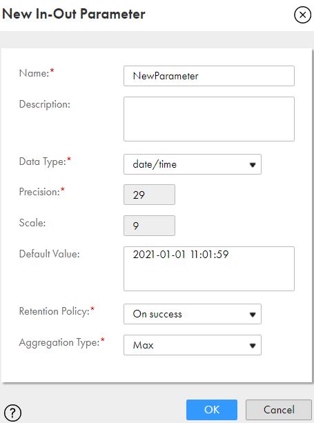 In Out Parameter Example In Advanced Mode