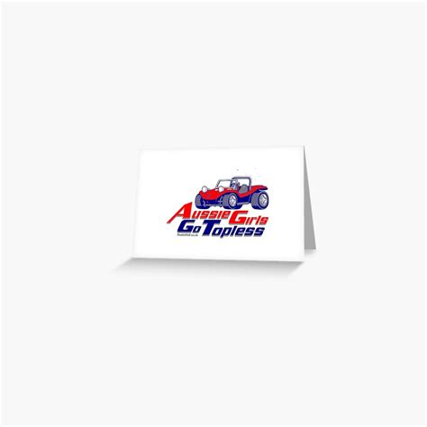 Aussie Girls Go Topless Beach Buggy Greeting Card For Sale By