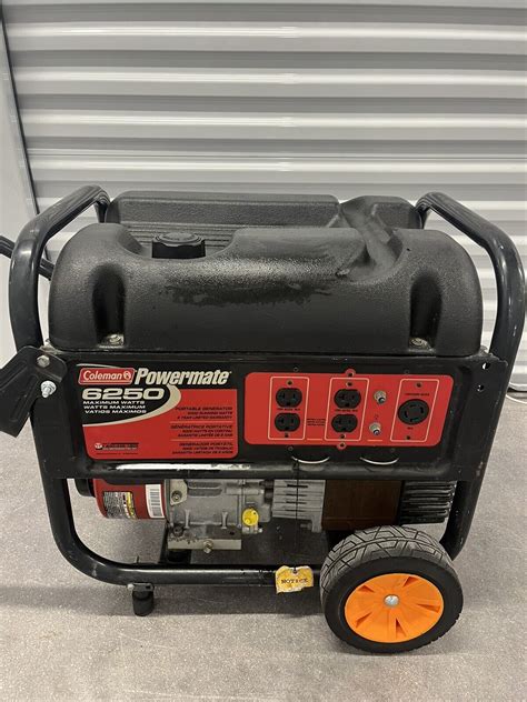 Coleman Powermate 6250 Maximum Watts Portable Generator Model No