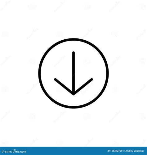 Scroll Down Icon Vector Scrolling Sybmol For Web Design Stock Vector Illustration Of Navigate