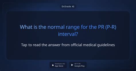 What Is The Normal Range For The Pr P R Interval