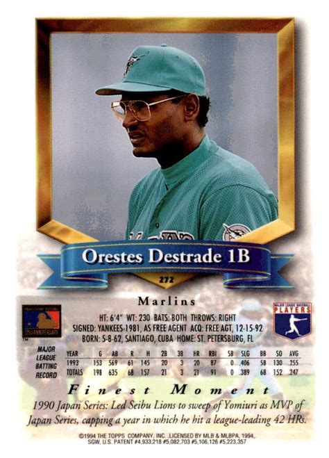 1994 Finest Orestes Destrade 272 Ebay
