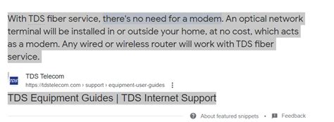 Tds Internet Only Order Make Me Select A Modem R Tdsfiber