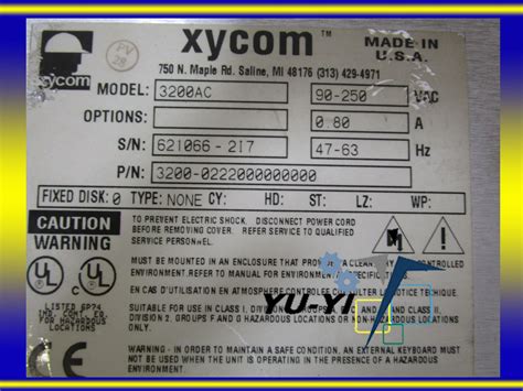 Xycom 3200 0222000000000 Operator Interface Plc Dcs Servo Control