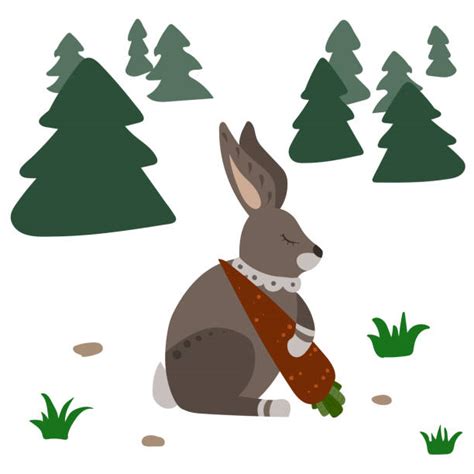 80 Rabbit Eating Grass Stock Illustrations Royalty Free Vector