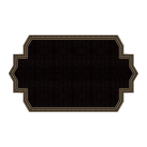 Black Frame With Floral Textured Border PNG