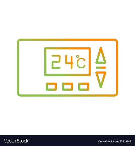 Unique Thermostat Line Icon Royalty Free Vector Image