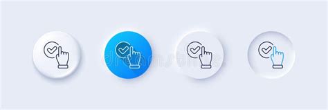 Checkbox Line Icon Approve Sign Line Icons Vector Stock Vector