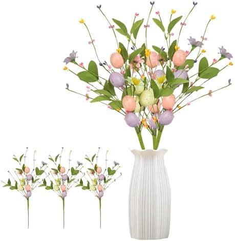 Amazon WATINC 3pcs Artificial Easter Spray Vine With Pastel Easter