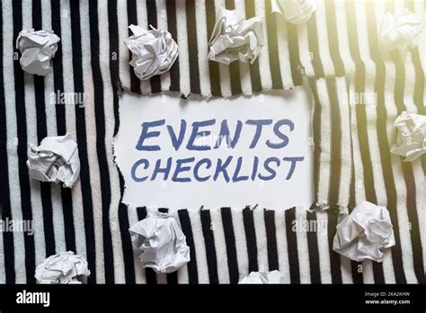 Hand Writing Sign Events Checklist Conceptual Photo Invaluable Tool For Successfully Managing