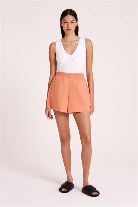 Shop Sigrid Poplin Short In Watermelon Nude Lucy