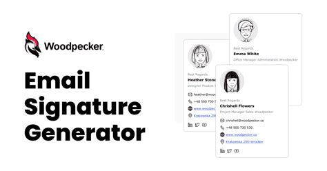 Professional Email Signature Generator Woodpecker