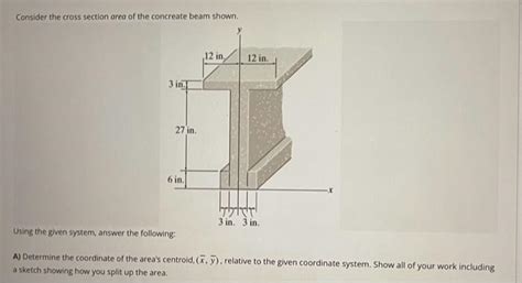 Solved Consider The Cross Section Area Of The Concreate Beam