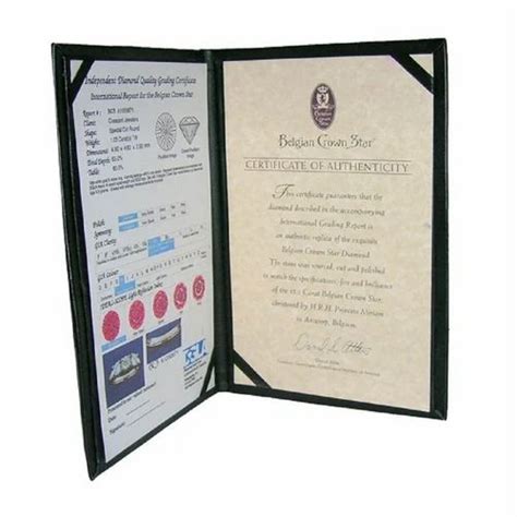 High Qualtiy Pu Leather Black Certificate Holder For To Keep