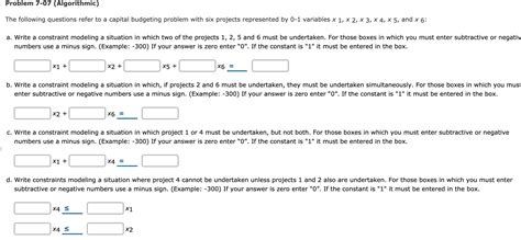 Solved Problem Algorithmic The Following Questions Chegg