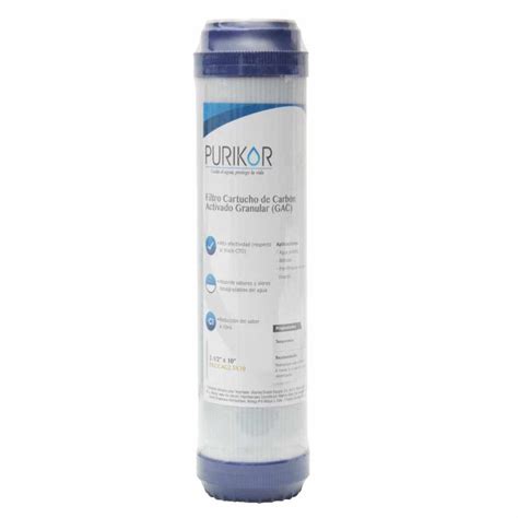 Filtro Cartucho De Carbón Activado Granular Gac Purikor Pkcgac25x20