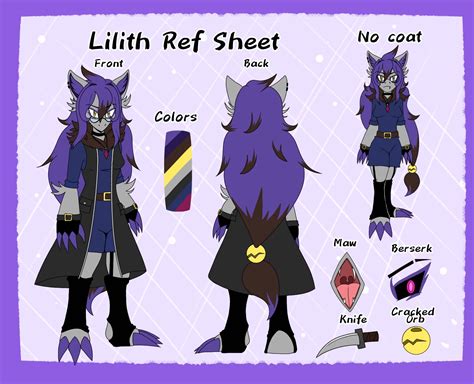 New Lilith Ref Sheet By Lilith The Zoroark On Deviantart