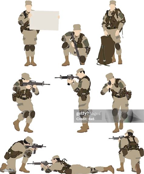 Multiple Vectors Of Army Soldier High Res Vector Graphic Getty Images