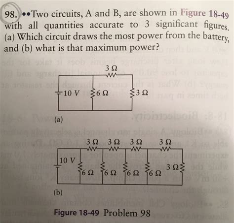Solved Two Circuits A And B Are Shown In Figure Chegg Com