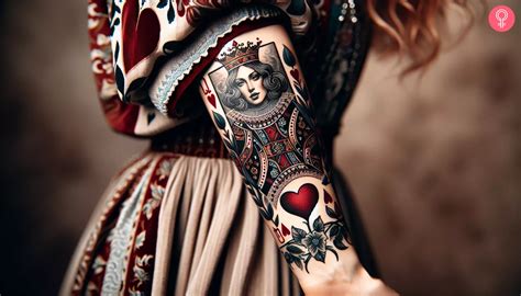 Queen Of Hearts Tattoo Ideas Stylish Designs For Every Soul