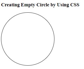 How To Create Empty Circle With Css Geeksforgeeks