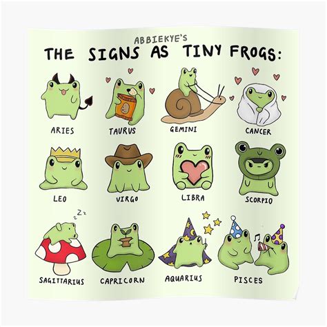 Star Sign Frog Sagittarius Frog Vinyl Sticker Stickers Embellishments