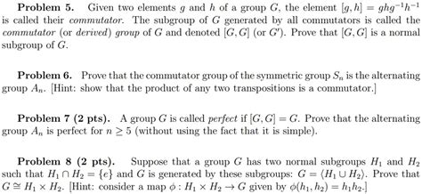 Solved Problem 5 Given Two Elements G And H Of Group G The Element