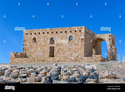 Mosque Qasr Al Hallabat Umayyad Desert Castle Jordan Stock Photo Alamy