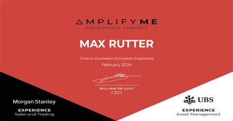 Book Your Own Free Finance Accelerator Simulation In Partnership With Morgan Stanley Max Rutter
