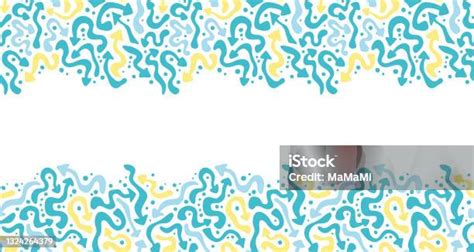 파란색 낙서 화살표의 상단과 하단 반복 테두리 손으로 그린 텍스처 0명에 대한 스톡 벡터 아트 및 기타 이미지 0명 공예 낙서 드로잉 Istock