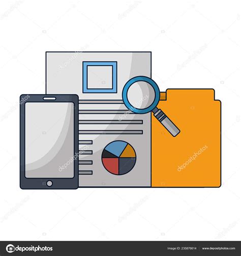 Office Business Report Folder Mobile Stock Vector By ©yupiramos 235876614