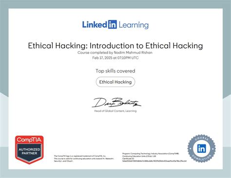 Cybersecurity Ethicalhacking Comptia Continuouslearning… Nadim Mahmud Rishan