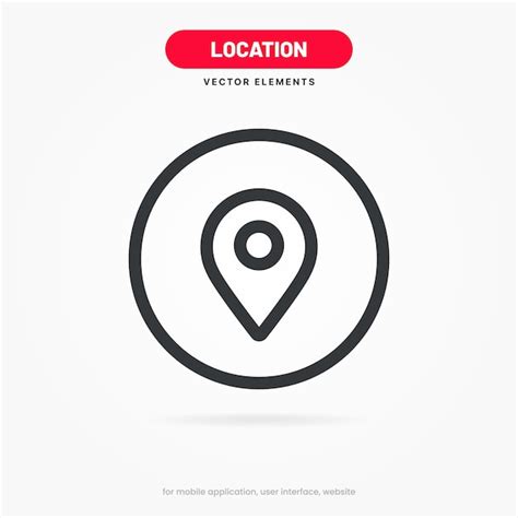 Premium Vector Target Pin Point Icon Red Map Location Pointer Icon