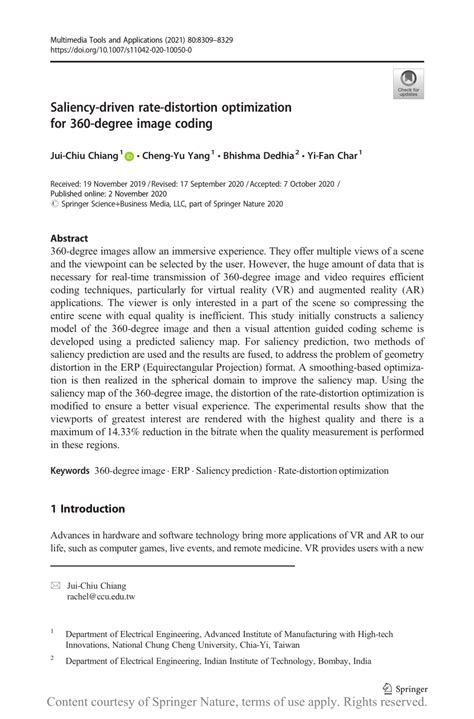 Saliency Driven Rate Distortion Optimization For 360 Degree Image