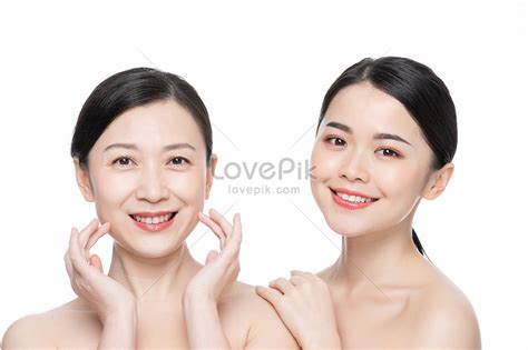 엄마와 딸 미용 피부 관리 사진 무료 다운로드 Lovepik