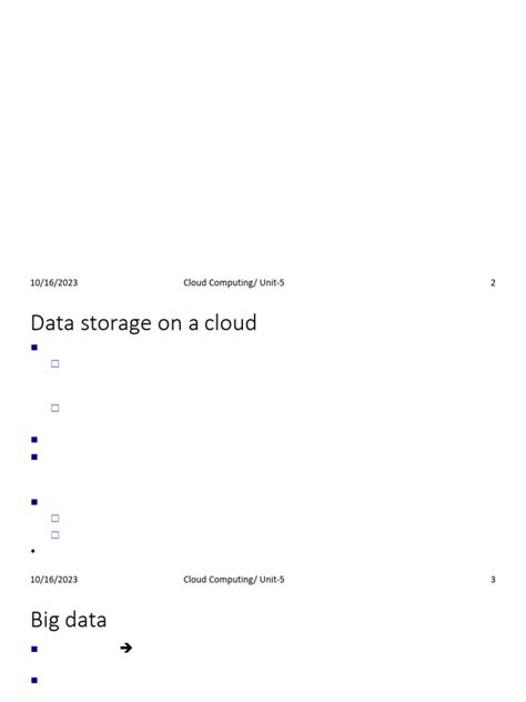 ppt cc unit 5 pdf data cloud computing