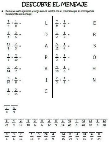 SOLVED Resuelve Cada Ejercicio Y Luego Coloca La Letra Con El