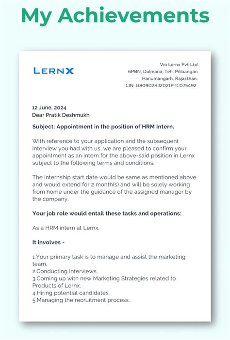 Pratik Deshmukh On Linkedin Intership Hr Lernx