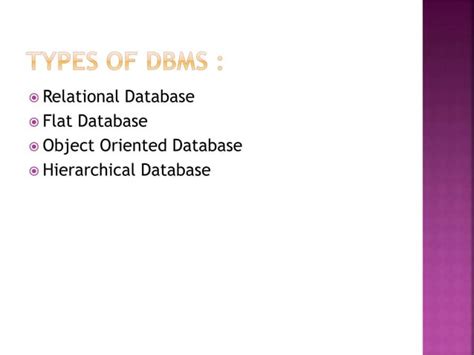 Database Management System Ppt