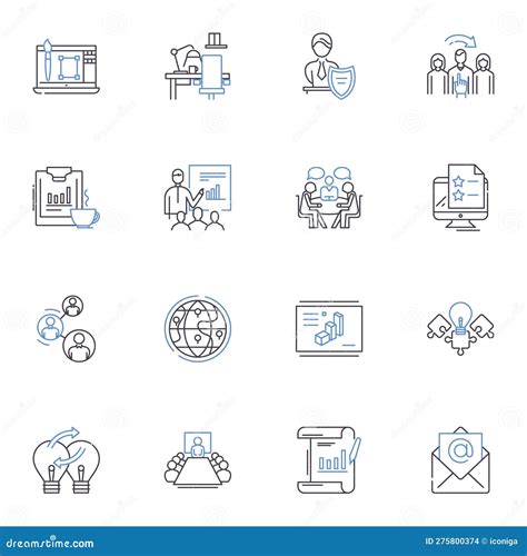 Performance Evaluation Line Icons Collection Metrics Analysis Feedback Assessment Appraisal
