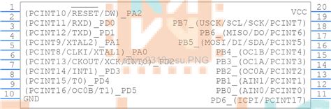 Attiny2313a Su Microchip 8bit Mcu Embedic